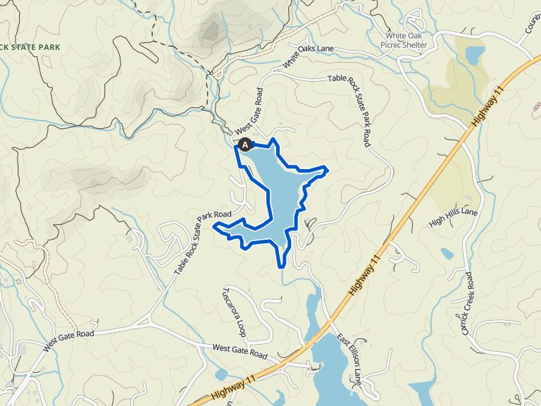 Pinnacle Lakeside Trail loop — Table Rock State Park | hike | Komoot
