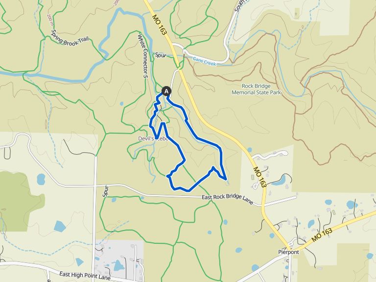 Sinkhole Trail & Devil's Icebox loop — Rock Bridge Memorial State Park ...