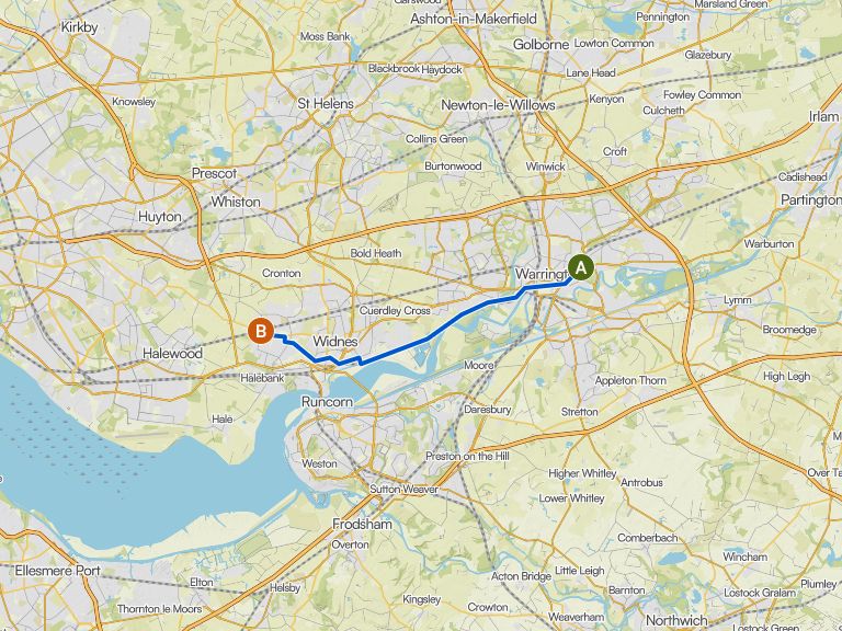 Warrington cemetery to Hough Green Station | bike Tour | Komoot