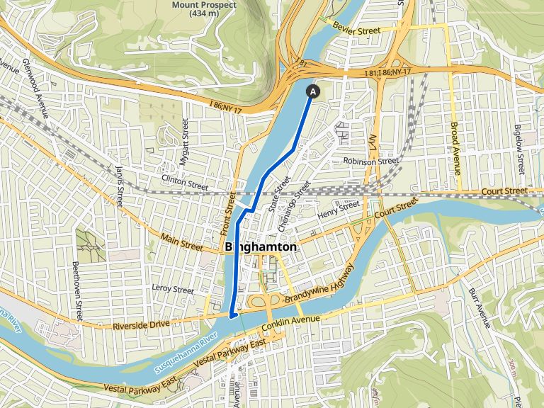 Confluence Park to Cheri A. Lindsey Memorial Park via Two Rivers ...