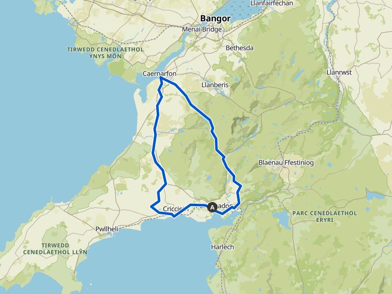A coast to coast loop from Porthmadog — Snowdonia National Park | road ...