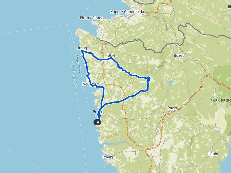 Porec/Umag/Buje/Motovun/Porec | Fahrradtour | Komoot